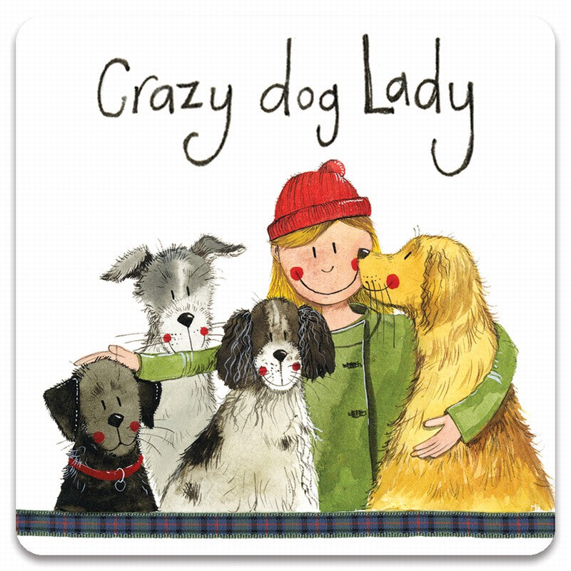 Charity Gifts - Alex Clark Crazy Dog Lady Coaster | National Animal ...